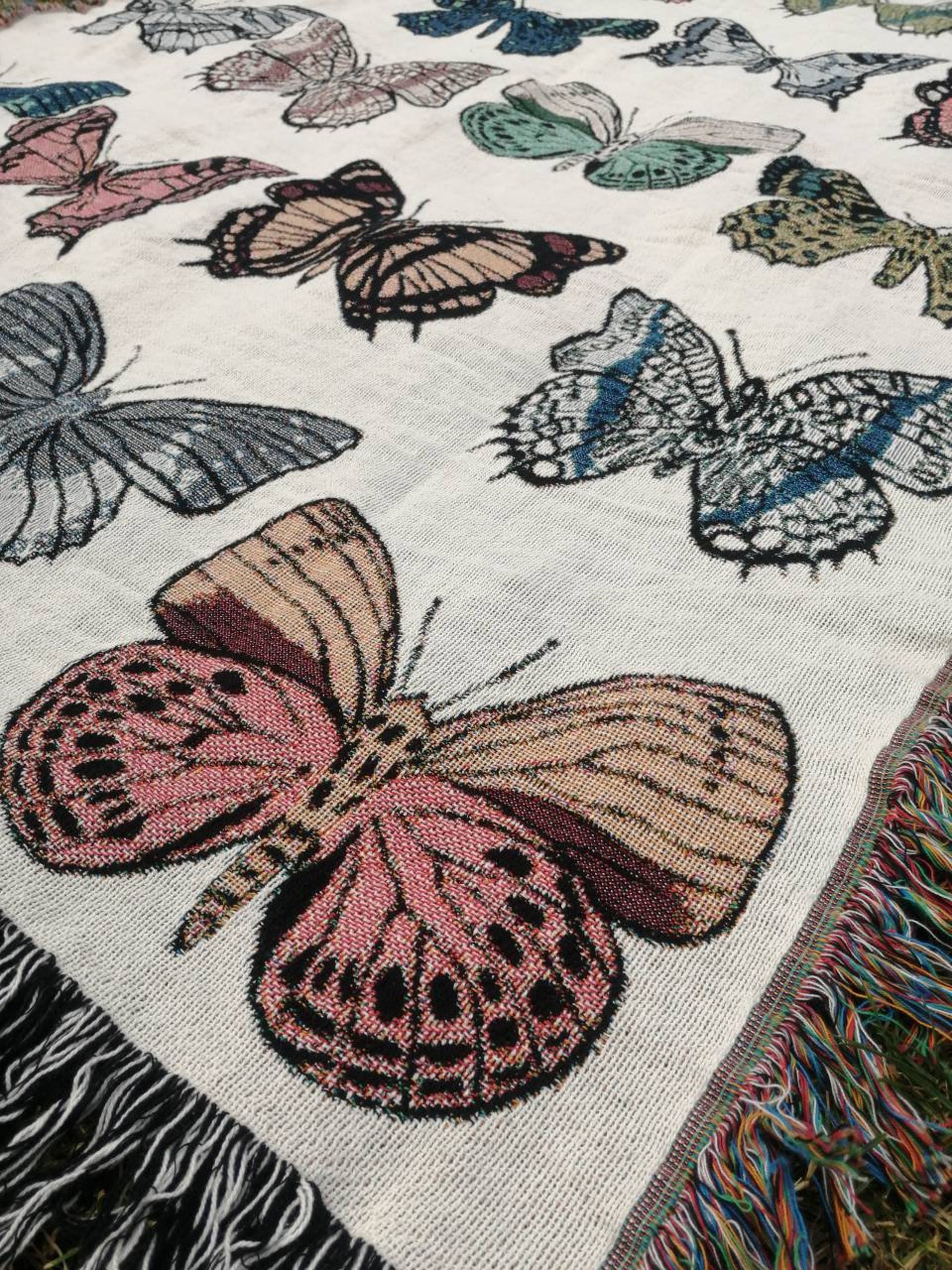 Butterfly Throw Blanket, Butterflies Blanket, Butterflies Throw, Insect ...
