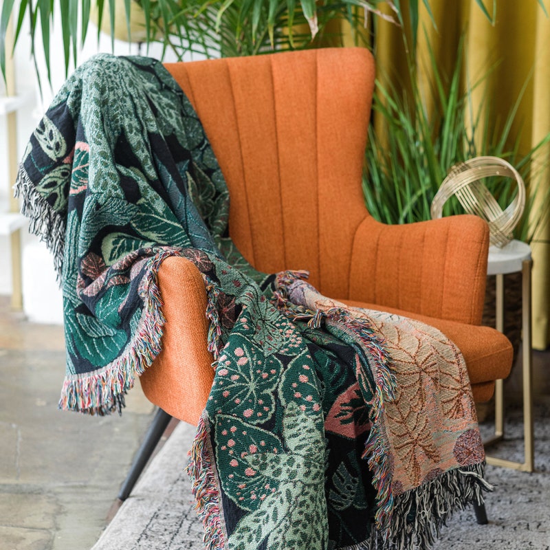 Leaf Throw Blanket - Etsy