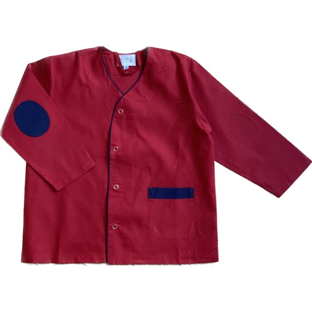 Personalized Red Charles School Apron - Etsy