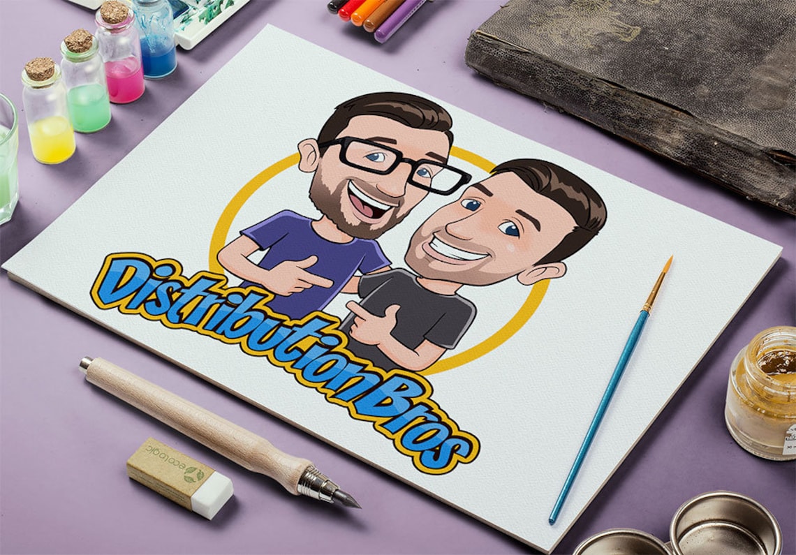 Cartoon Logo Design | Cartoon Portrait Drawing | Podcast Logo Design ...