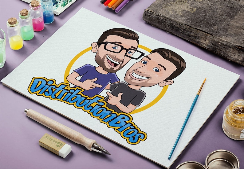 Cartoon Logo Design | Cartoon Portrait Drawing | Podcast Logo Design ...