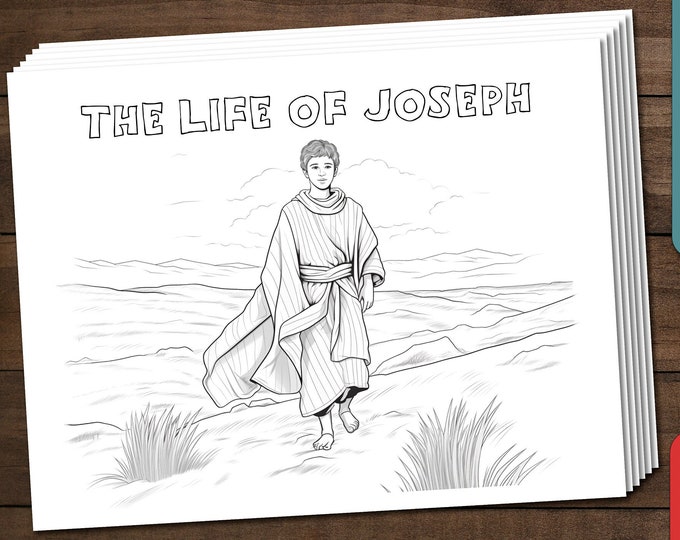 Life of Joseph Coloring Book: Sunday School Activity (PDF Download) - Etsy