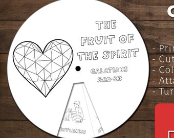 Fruit of the Spirit Coloring Mobile Sunday School Bible Class Printable ...