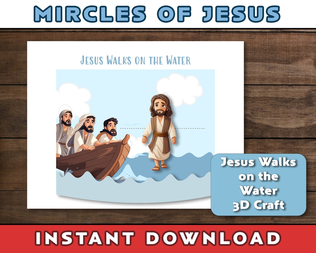 Jesus Walks on Water Craft: Sunday School Bible Lesson (digital ...