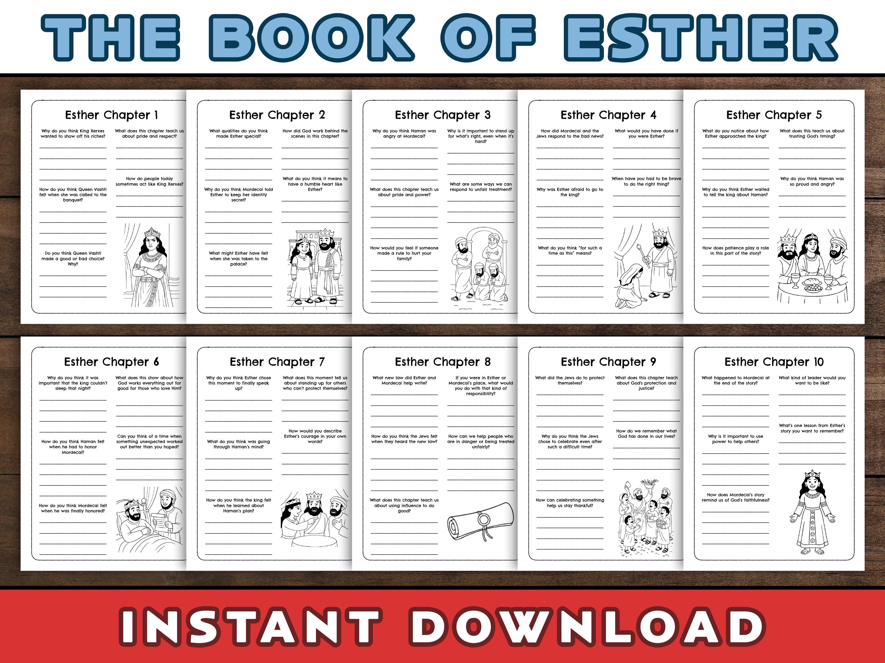 Queen Esther Story Activity Kit: Full Class Sunday School Printable ...