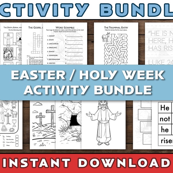Holy Week Coloring Pages - Etsy