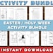 Easter Activity Worksheet Bundle | Holy Week Coloring and Activity ...