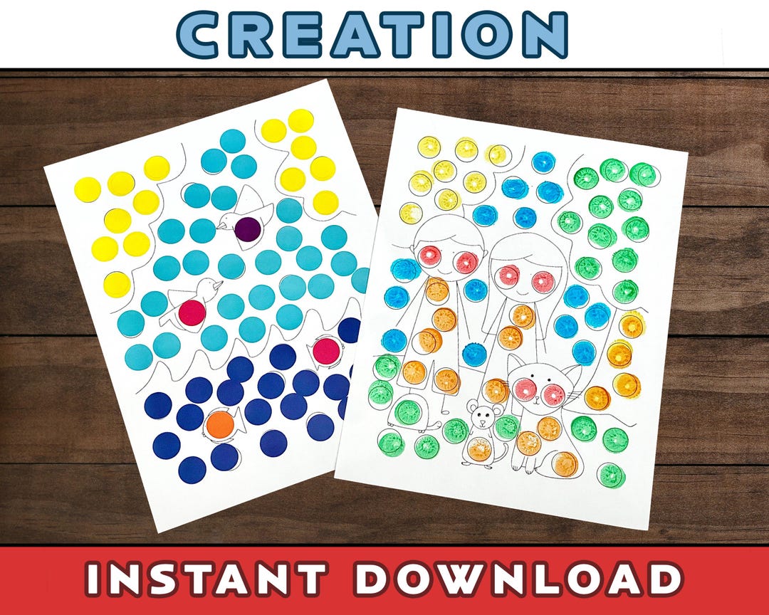 Days of Creation Dot Marker Pages: Bible Class Activity (PDF) - Etsy