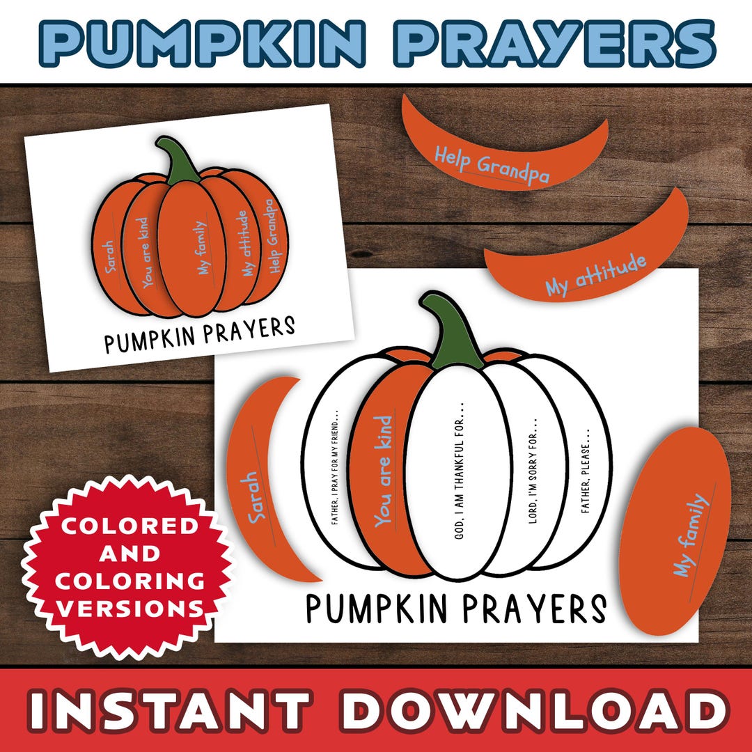 Learn How to Pray With Pumpkin Prayers Fall Puzzle Craft (digital ...