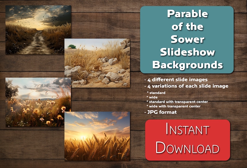 Parable of the Sower Slide Show Backgrounds | Sermon and Lesson Power Point Slide Background ...