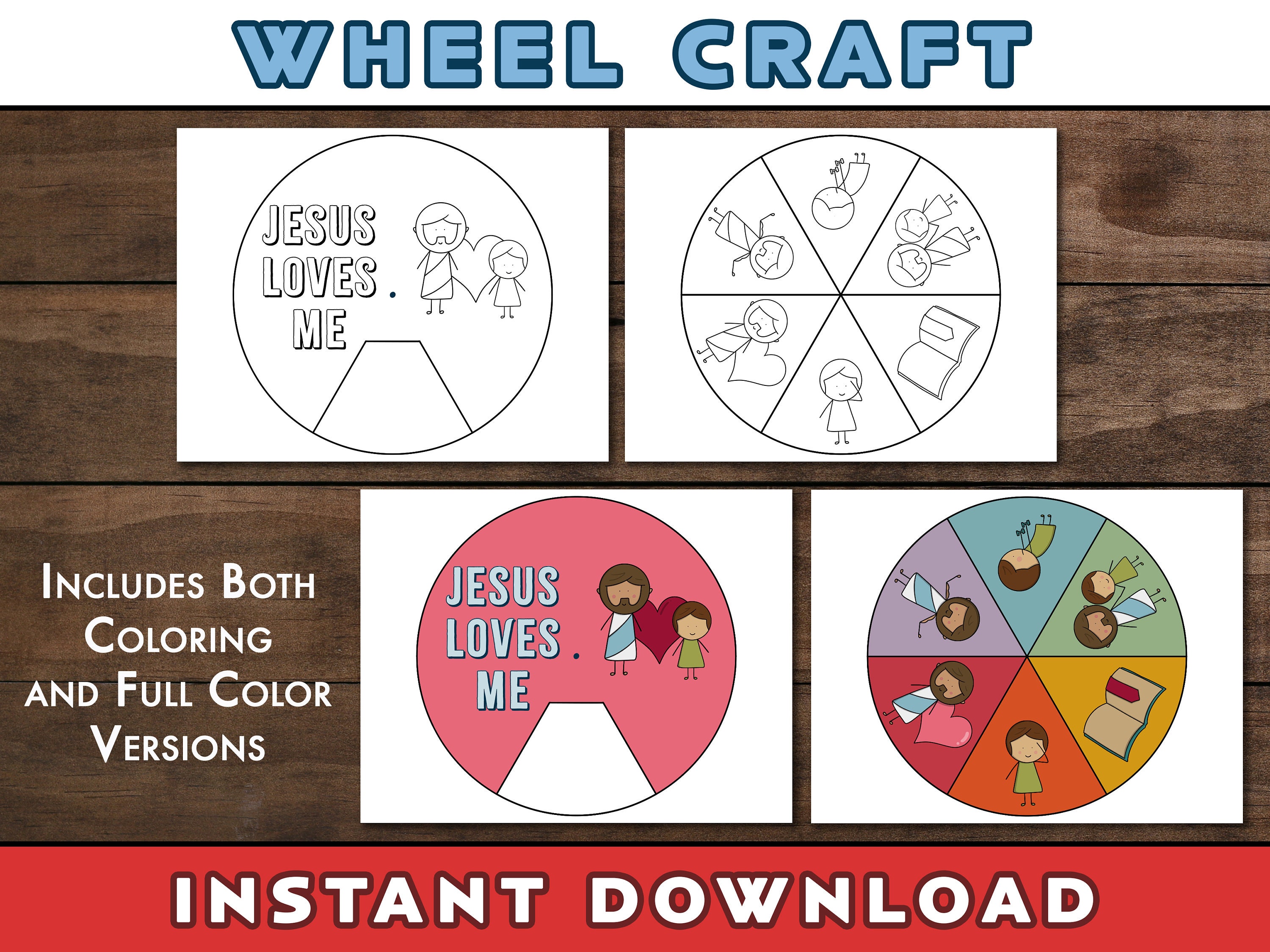 Jesus Loves Me Wheel Craft | Jesus Loves Me This I Know Song and Visual | Bible Class Craft ...