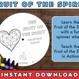 Fruit of the Spirit Coloring Wheel | Sunday School Bible Class ...