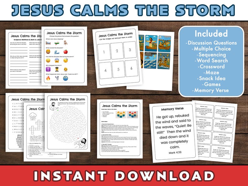 Jesus Calms the Storm | Miracles of Jesus | Full Curriculum | Sunday ...
