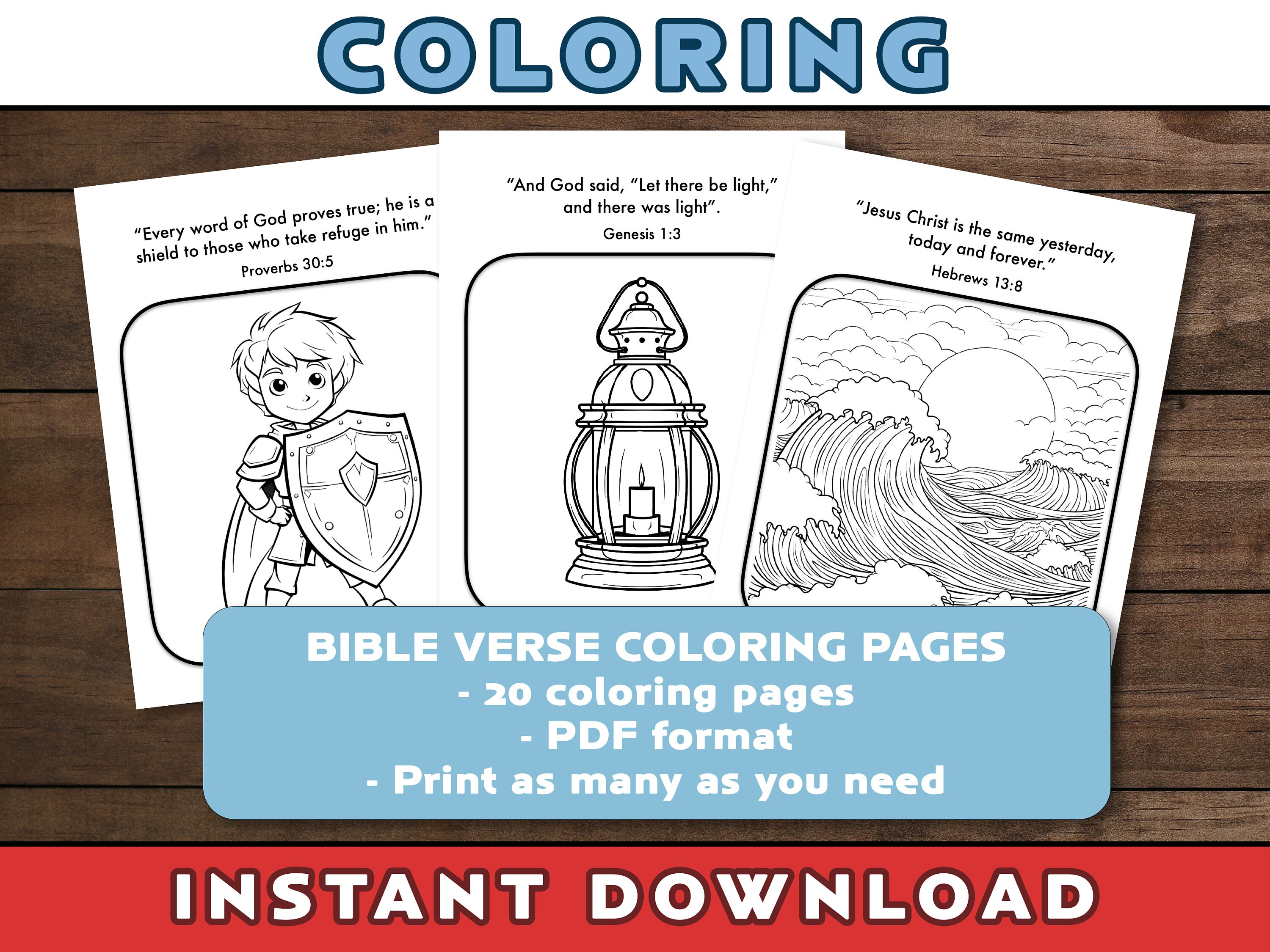 Bible Verse Coloring Pages | Sunday School Coloring | Bible Class ...