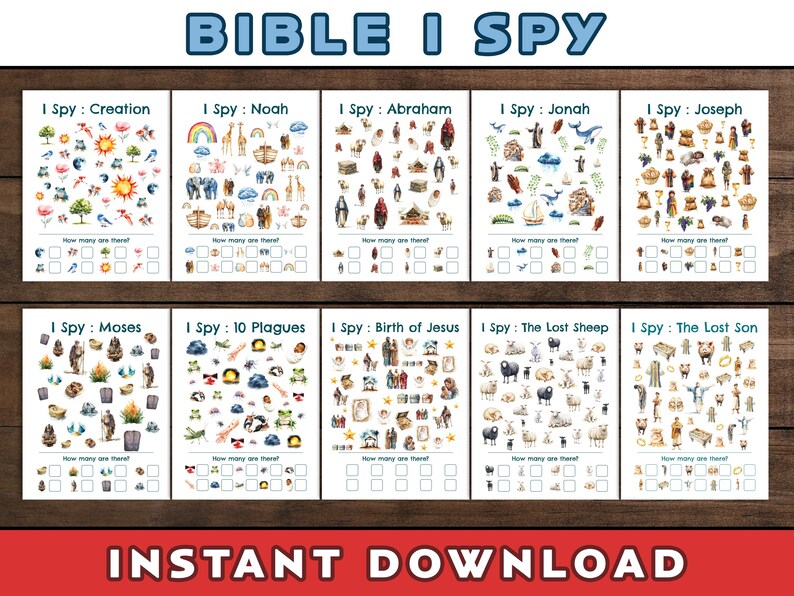 I Spy | Seek and Find | Bible Stories I Spy Puzzles | Sunday School ...