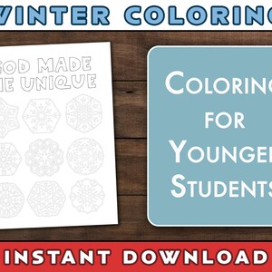 God Made Me Unique Craft: Coloring & Writing Activity (digital Download ...