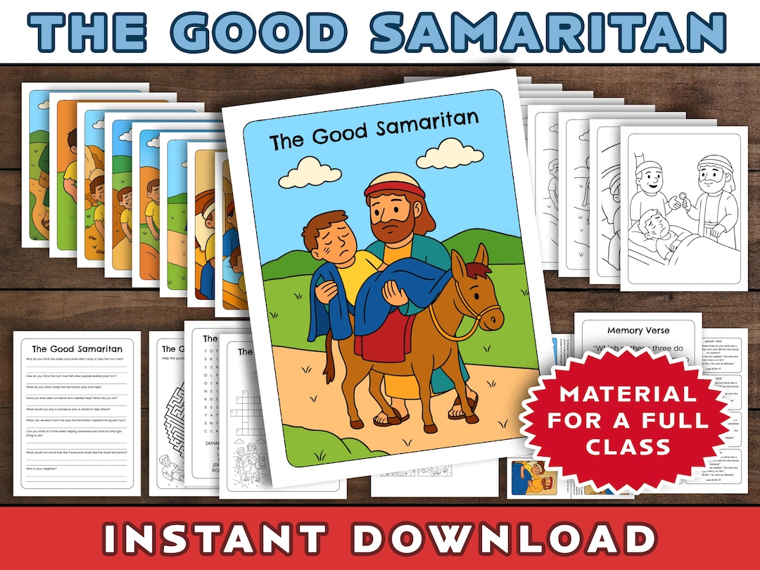 Good Samaritan Curriculum: Parables of Jesus, Printable Full Bible ...