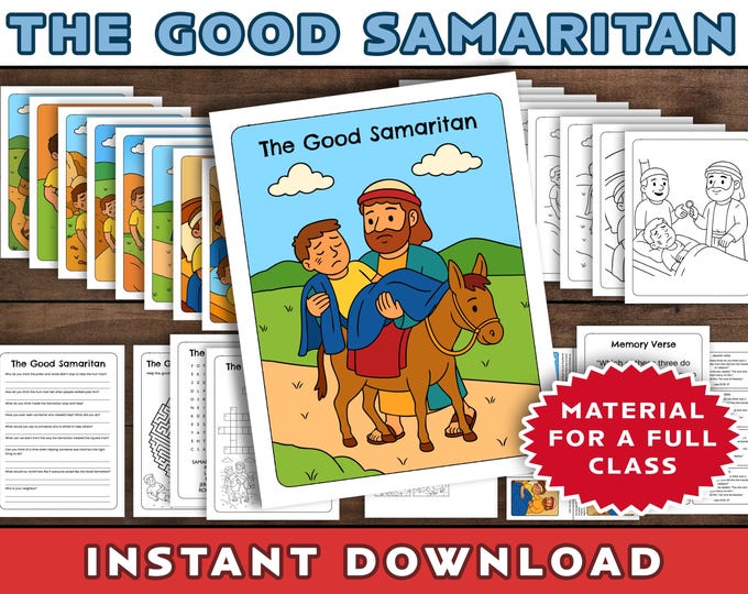 Printable Good Samaritan Instant Puppet Show Bible Story Parable Stick ...
