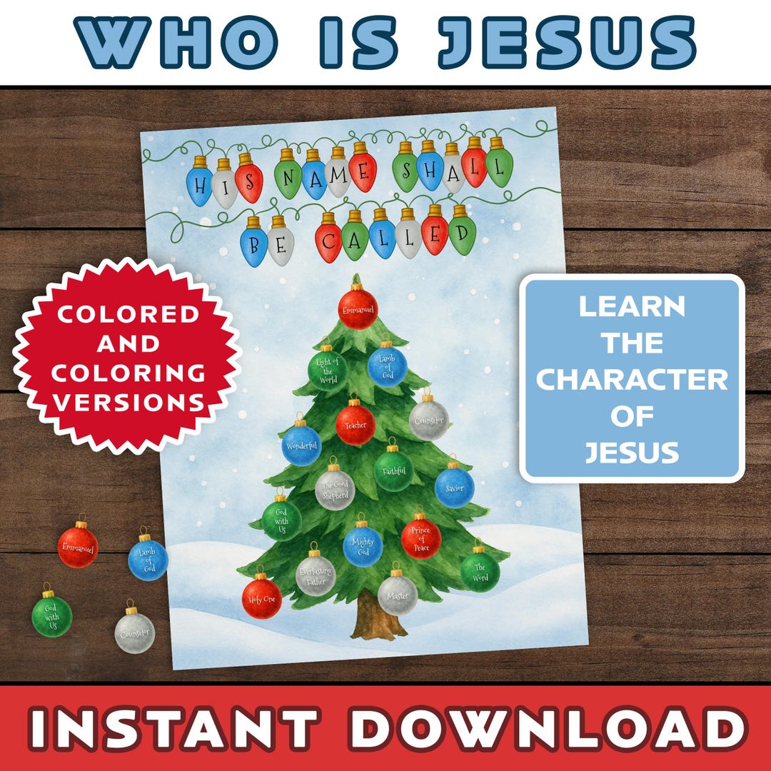 Jesus Cut and Paste Craft: Preschool Names of Jesus Activity (digital ...