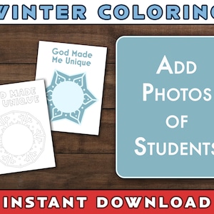 God Made Me Unique Craft: Coloring & Writing Activity (digital Download ...