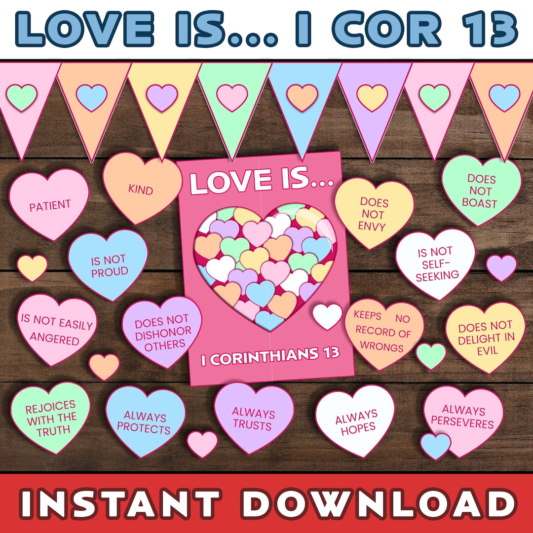 Love Is... Bulletin Board Kit: I Corinthians 13 Classroom Decor ...