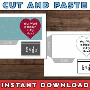 Your Word I Have Hidden in My Heart Psalm 119:11 Color Cut and Paste ...