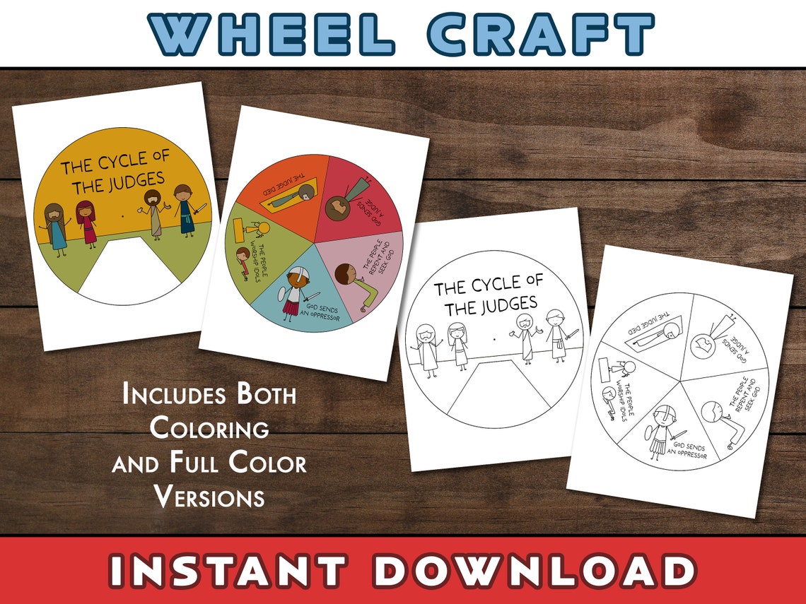Judges in the Bible | Cycle of the Judges Wheel Craft | Sunday School ...