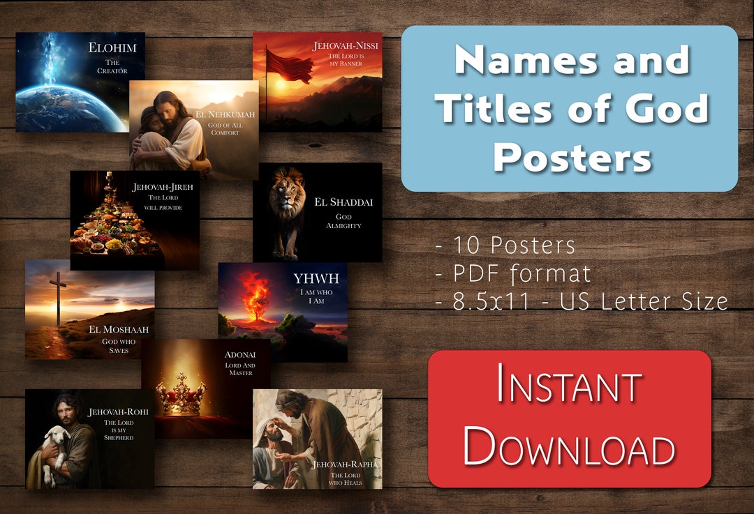Names of God Posters: Bible Class Decor (digital Download) - Etsy UK