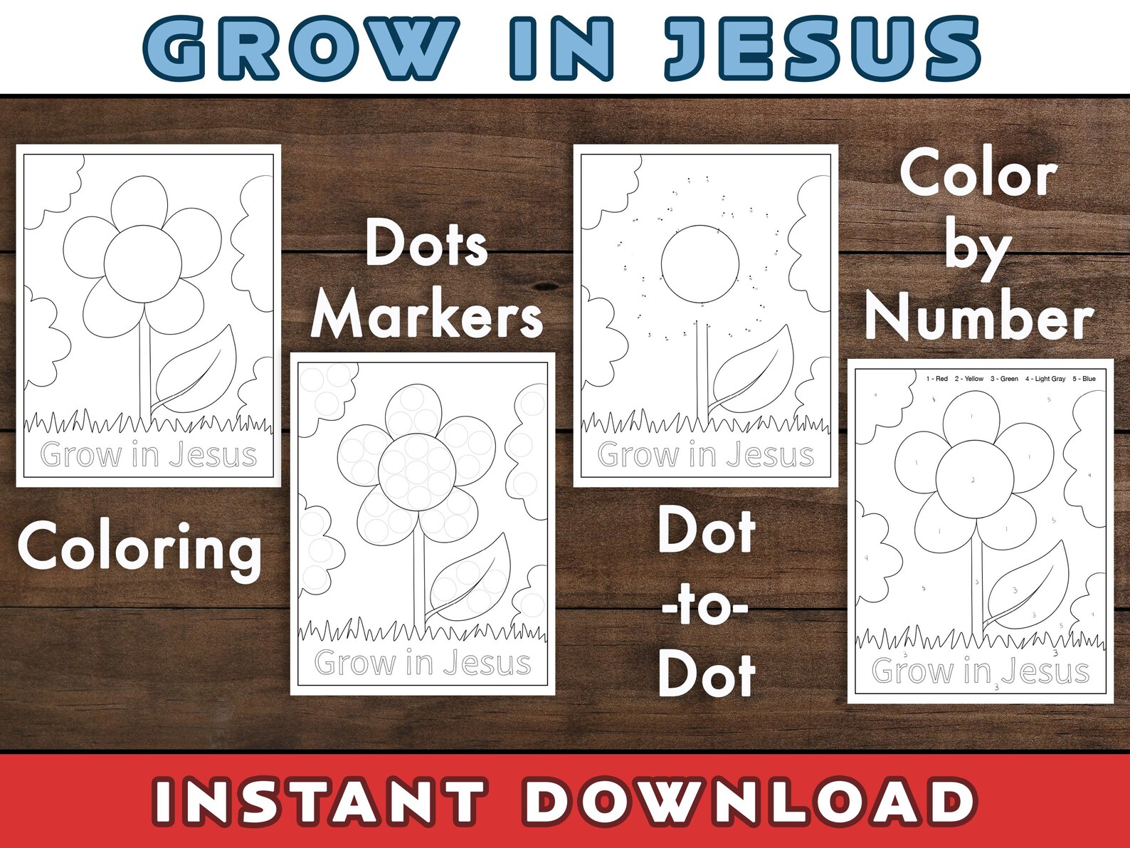 Grow in Jesus Coloring Bundle | Bible Stories for Preschoolers | Grow ...