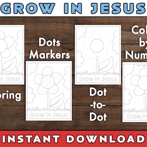 Grow in Jesus Coloring Pages: Bible Stories for Preschoolers (digital ...
