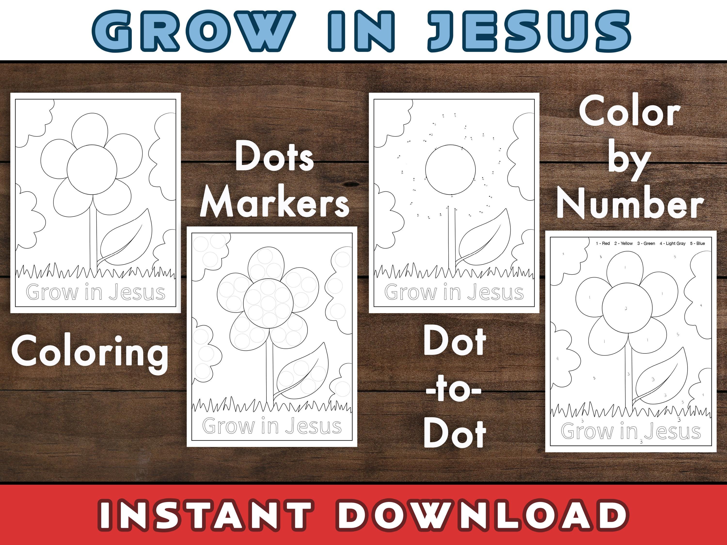 Grow in Jesus Coloring Bundle | Bible Stories for Preschoolers | Grow ...