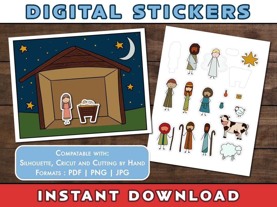 The Birth of Jesus | Nativity Stickers | the Savior is Born | Christmas ...
