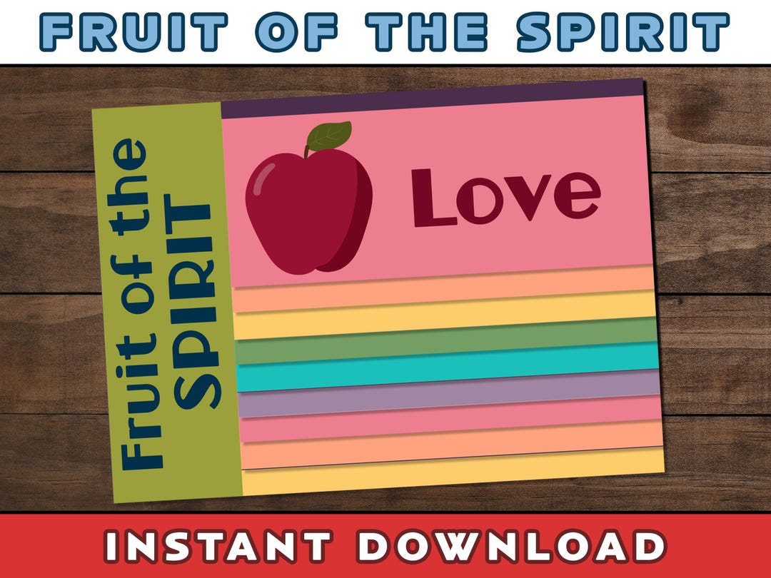 Fruit of the Spirit Flip Chart: Bible Verse Craft (digital Download) - Etsy