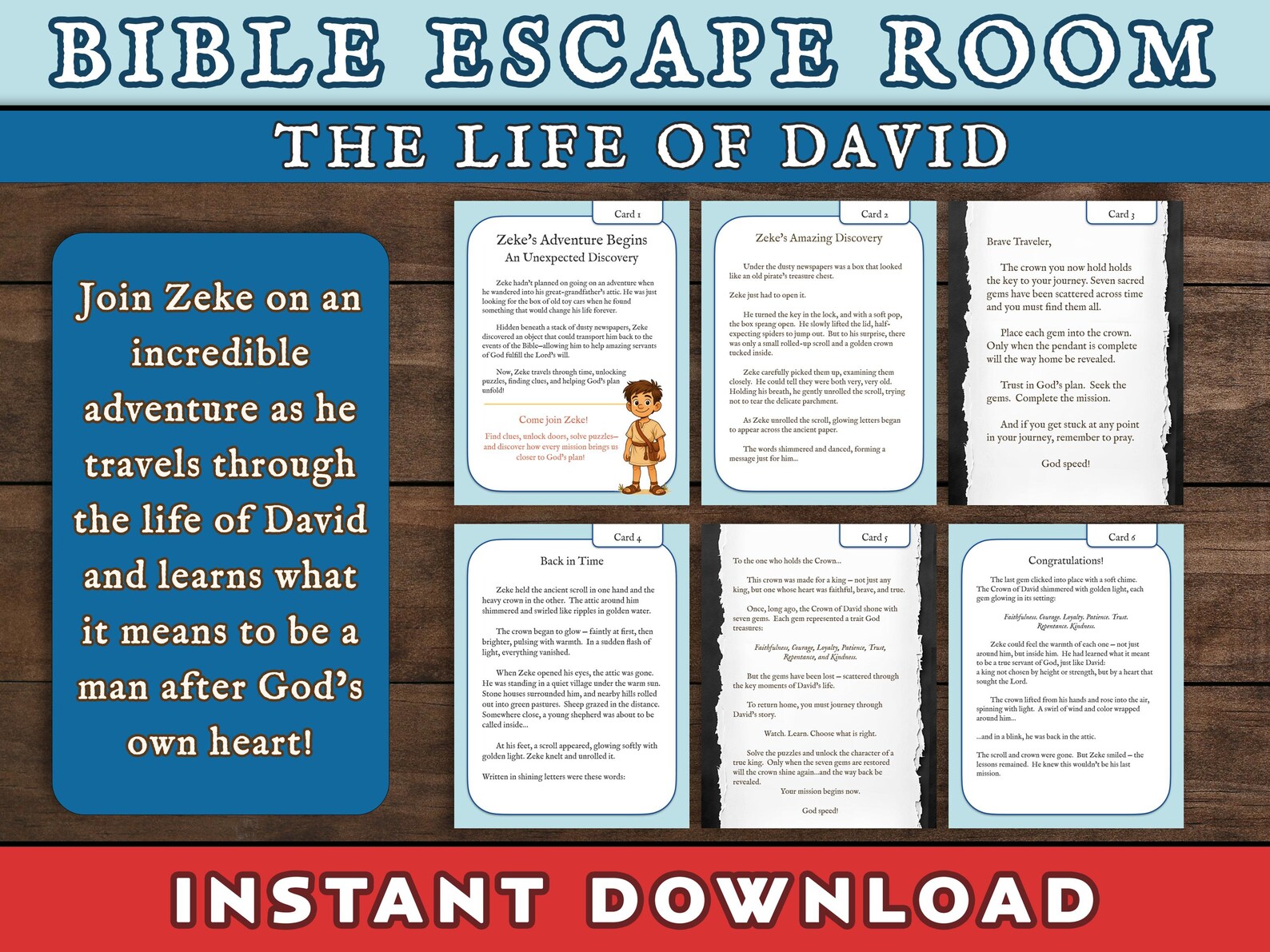 Life of David Escape Room Game: Bible Activity (digital Download) - Etsy