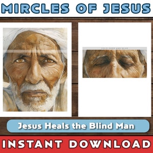 Jesus Heals a Blind Man | Blind Bartimaeus | Flip Chart | Bible Class ...