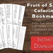 Fruit of the Spirit Coloring Bookmarks 10 Designs Sunday School Bible ...