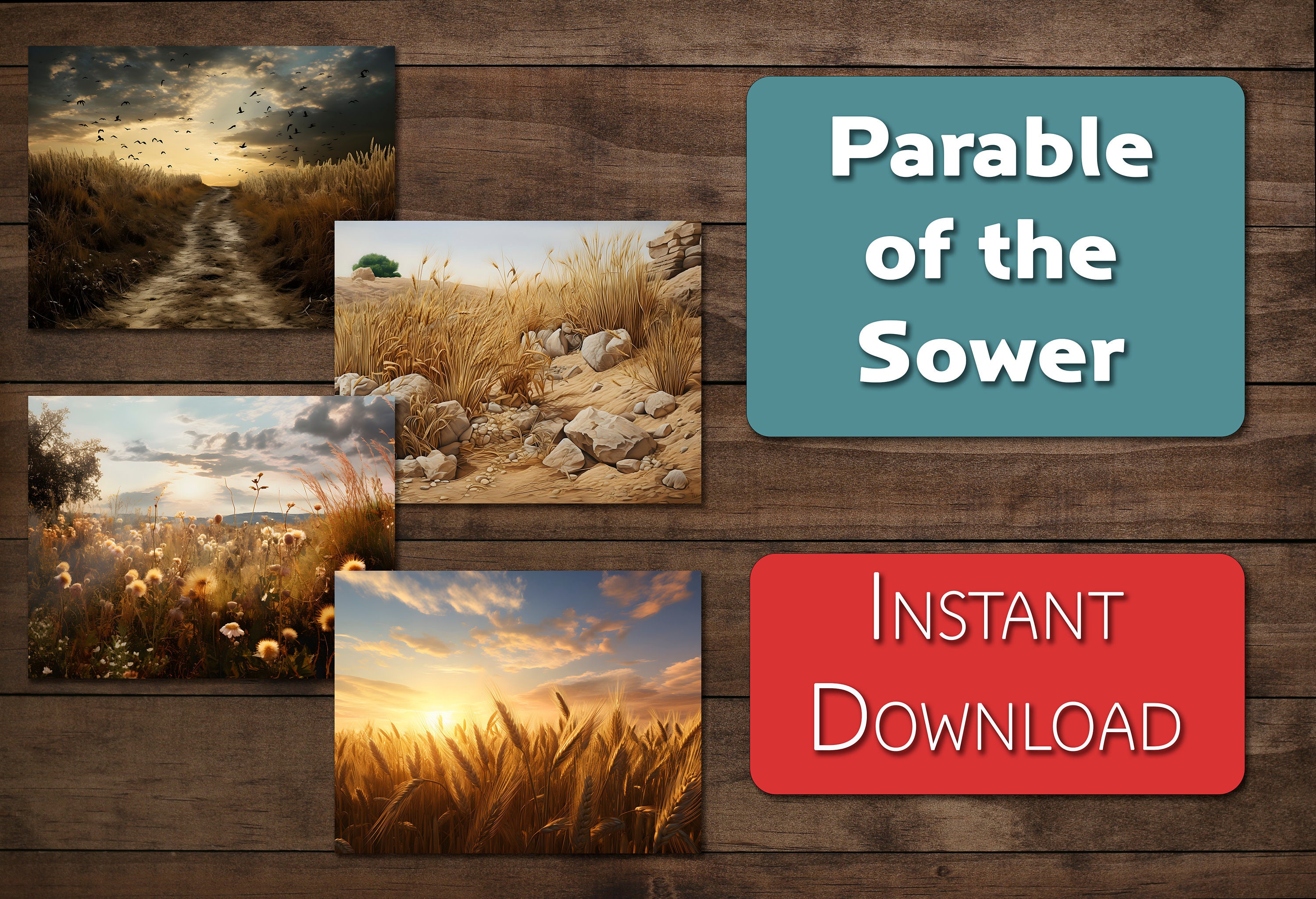 Parable of the Sower Posters: Sunday School Illustrations (digital ...