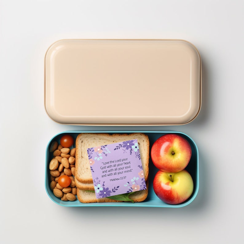 Bible Verse Lunch Box Cards | Kids Lunch Box Notes | Encouragement ...