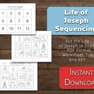 Life of Joseph Sequencing Game | Sunday School Bible Class Coloring ...