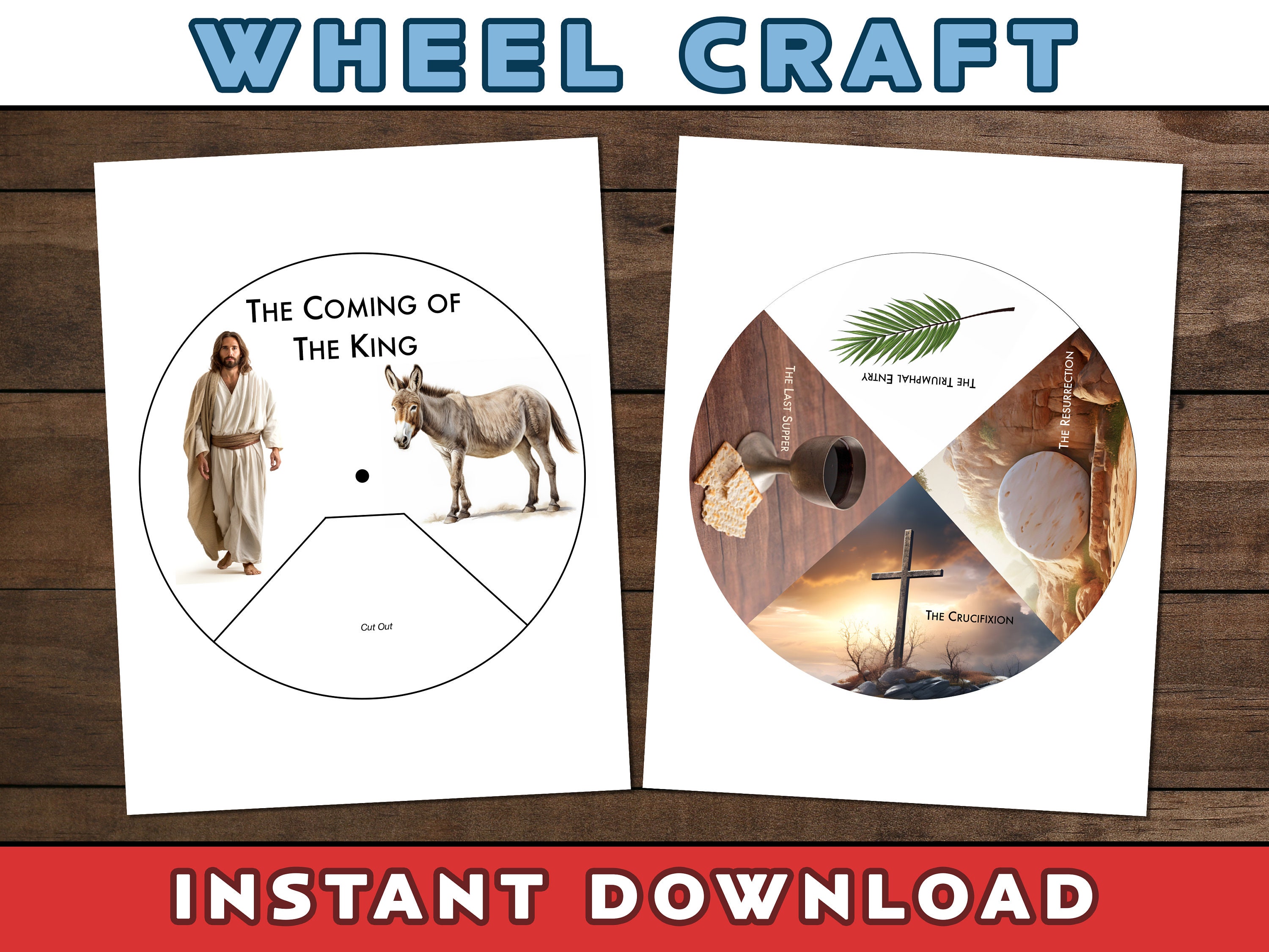 Holy Week Wheel Craft: Bible Story Activity (digital Download) - Etsy