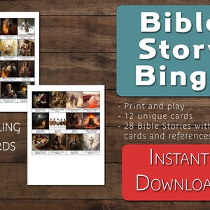 Bible Stories Bingo Game: Sunday School Class (instant Download) - Etsy