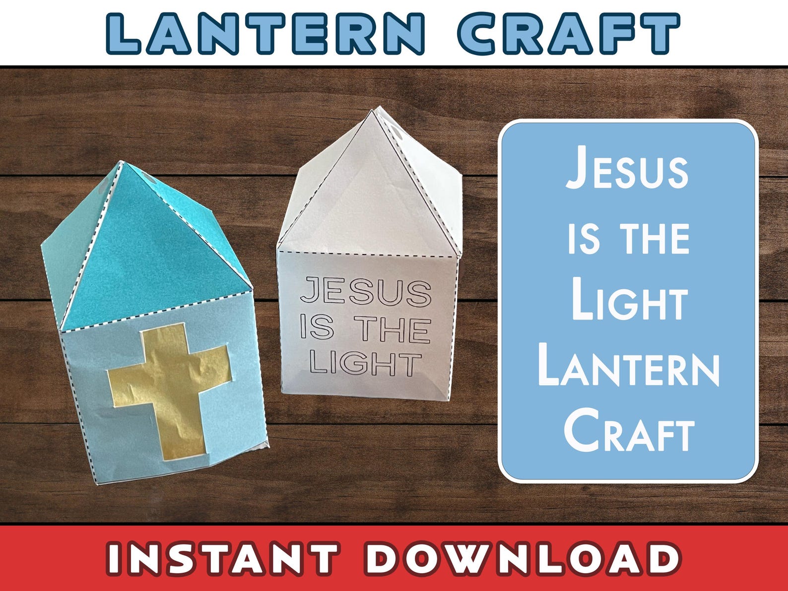 Jesus is the Light Lantern Craft: Bible Class (digital Download) - Etsy