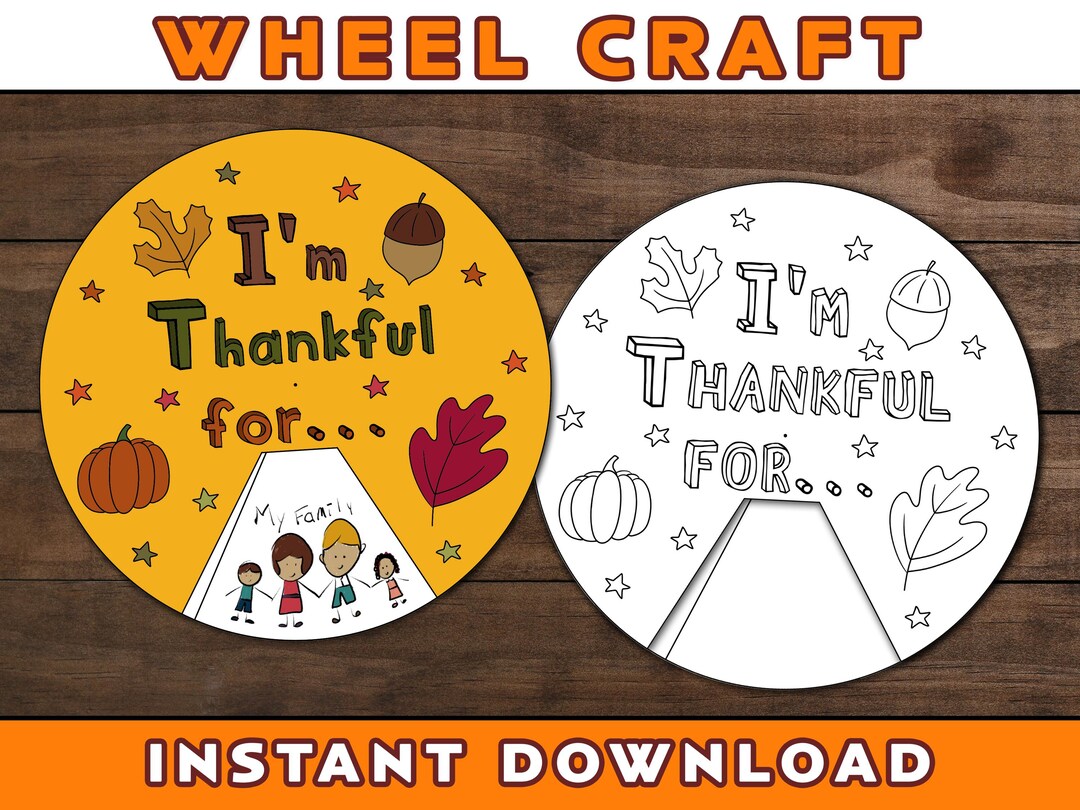 I'm Thankful for Wheel Craft Bible Class Craft Sunday School Craft ...