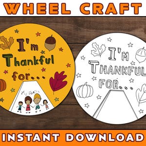 Thanksgiving Wheel Craft: Gratitude Activity, Sunday School (digital ...