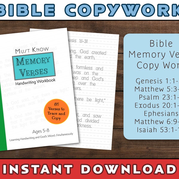 Handwriting Copy Work - Etsy