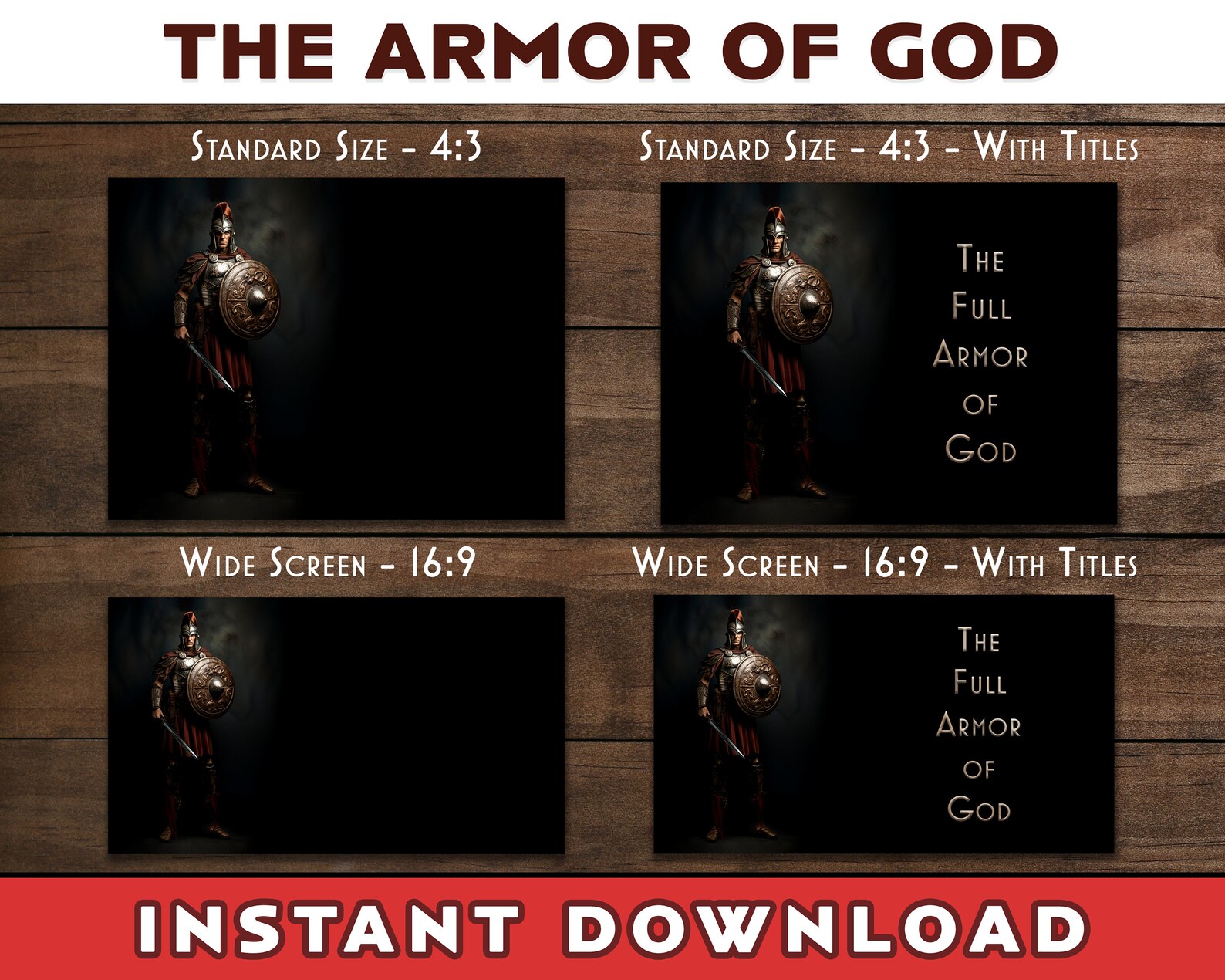 Armor of God Posters: Church Sunday School Slideshow (digital Download ...
