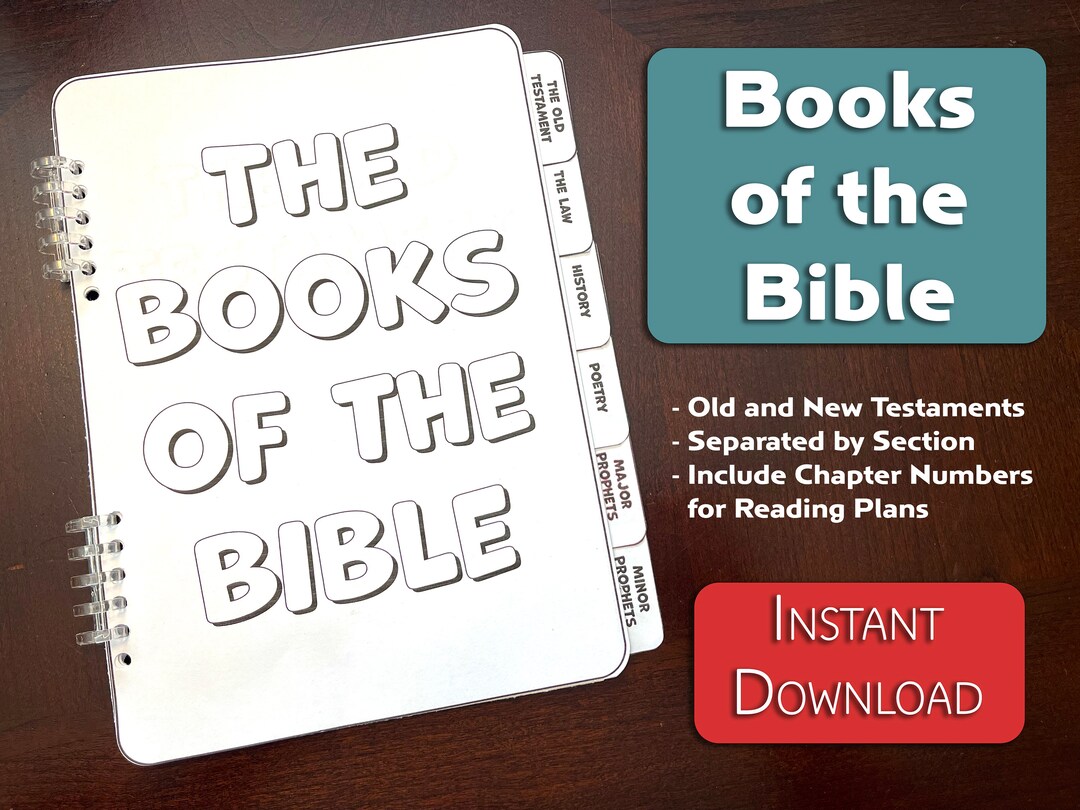 Books of the Bible Flip Book: Sunday School Printable (digital Download ...
