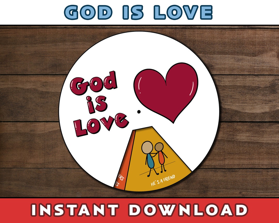 Spinner Wheel God is Love Wheel Craft | Ways God Shows Us His Love ...