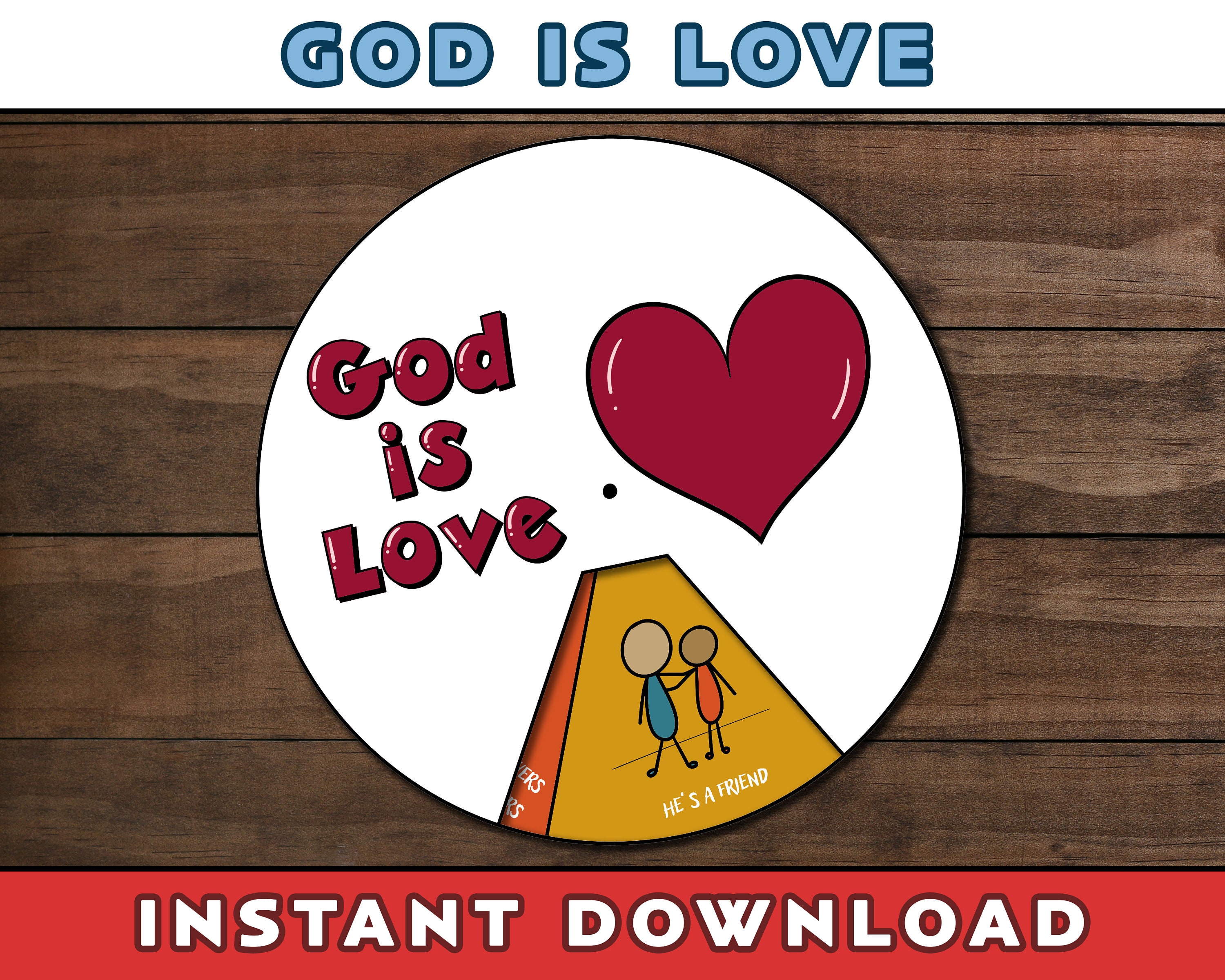 God is Love Wheel Craft: Bible Class Activity (digital Download) - Etsy