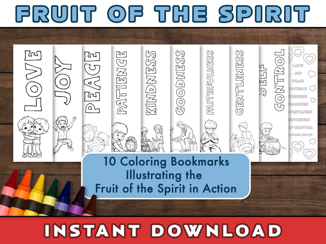Fruit of the Spirit Bookmarks | Printable Bible Bookmarks | Fruit of ...